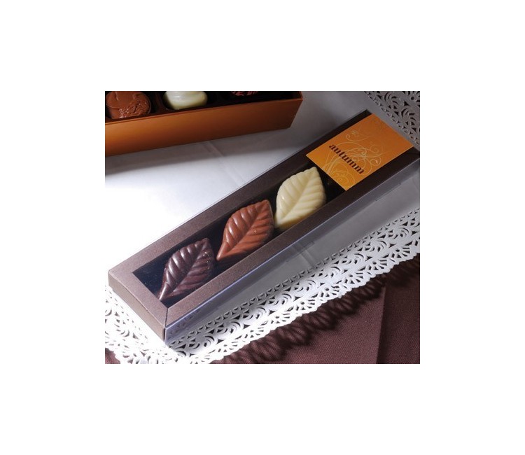 Transparent elongated box for sweets